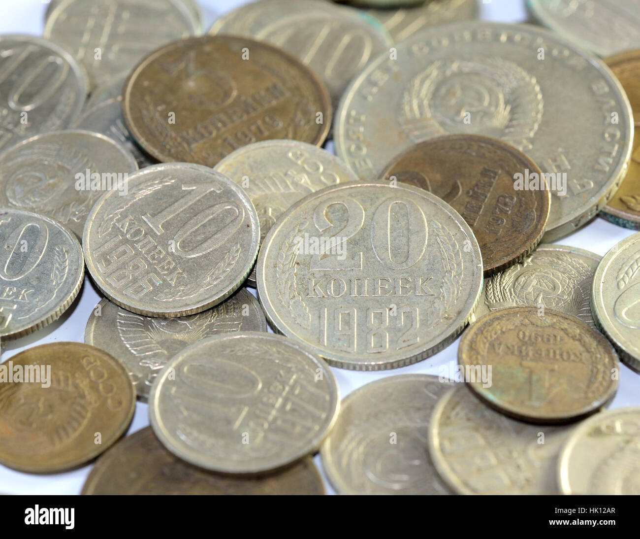 Old Soviet Union Coins Stock Photo - Alamy
