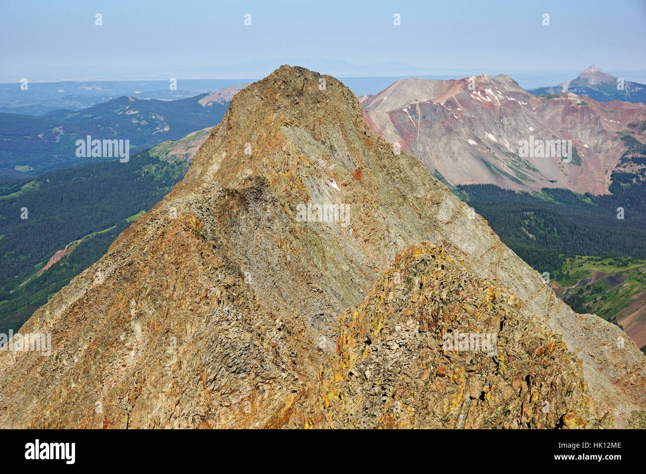 El Diente Peak from Mount Wilson in the San Juan Mountains of Colorado ...