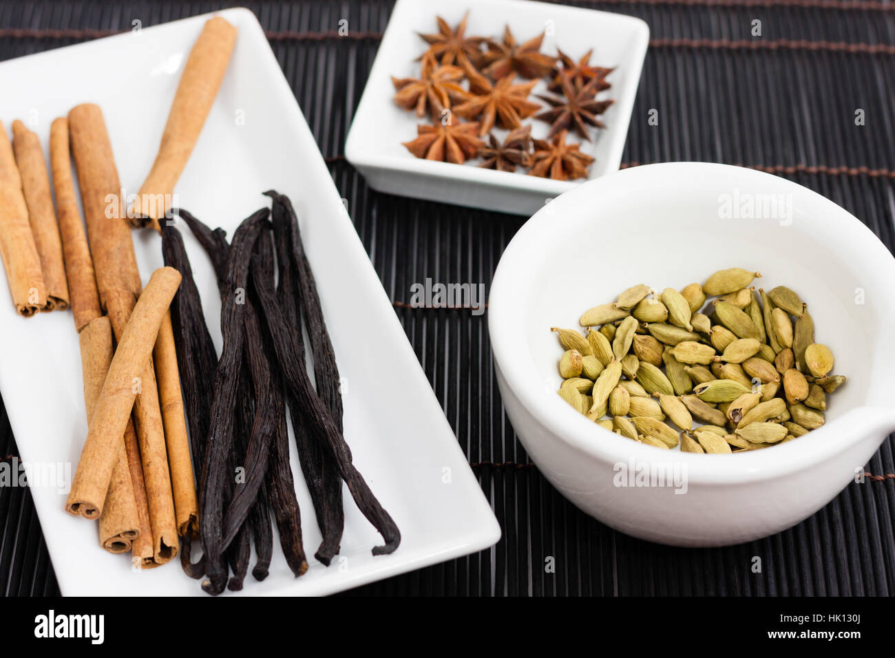spice, vanilla, cinnamon stick, chinese anise, cardamom, cinamon ...