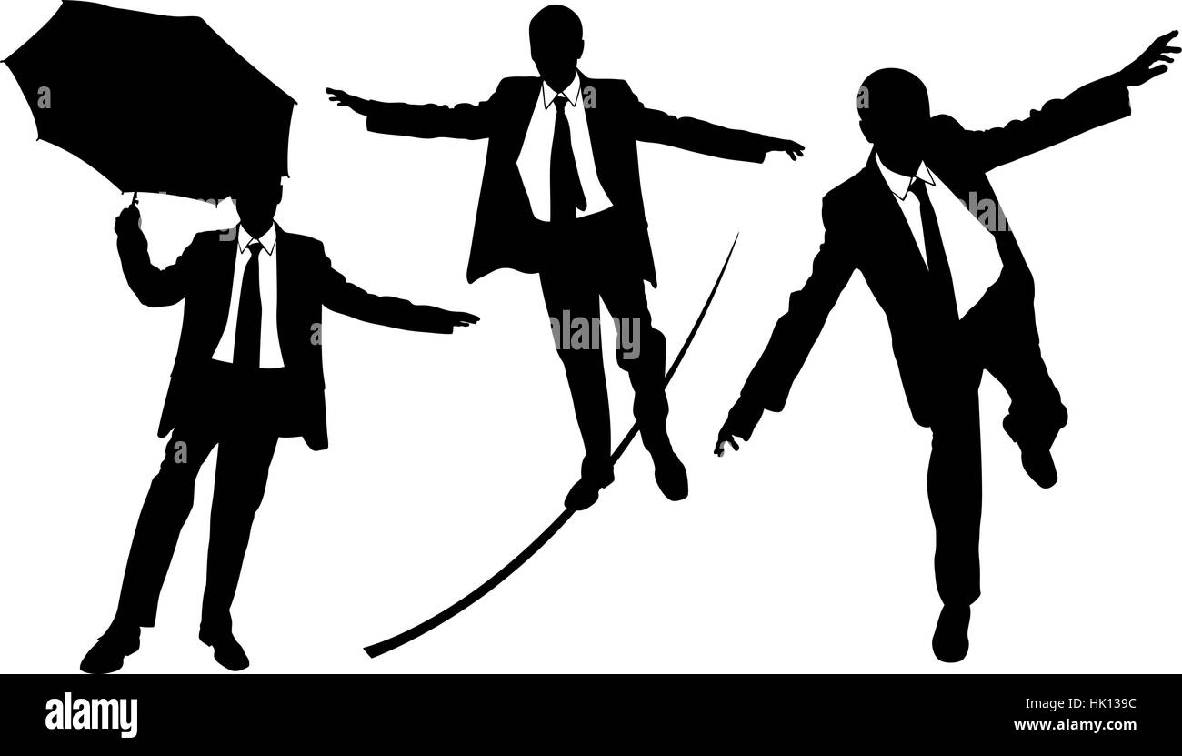 set of different business men on rope Stock Vector Image & Art - Alamy