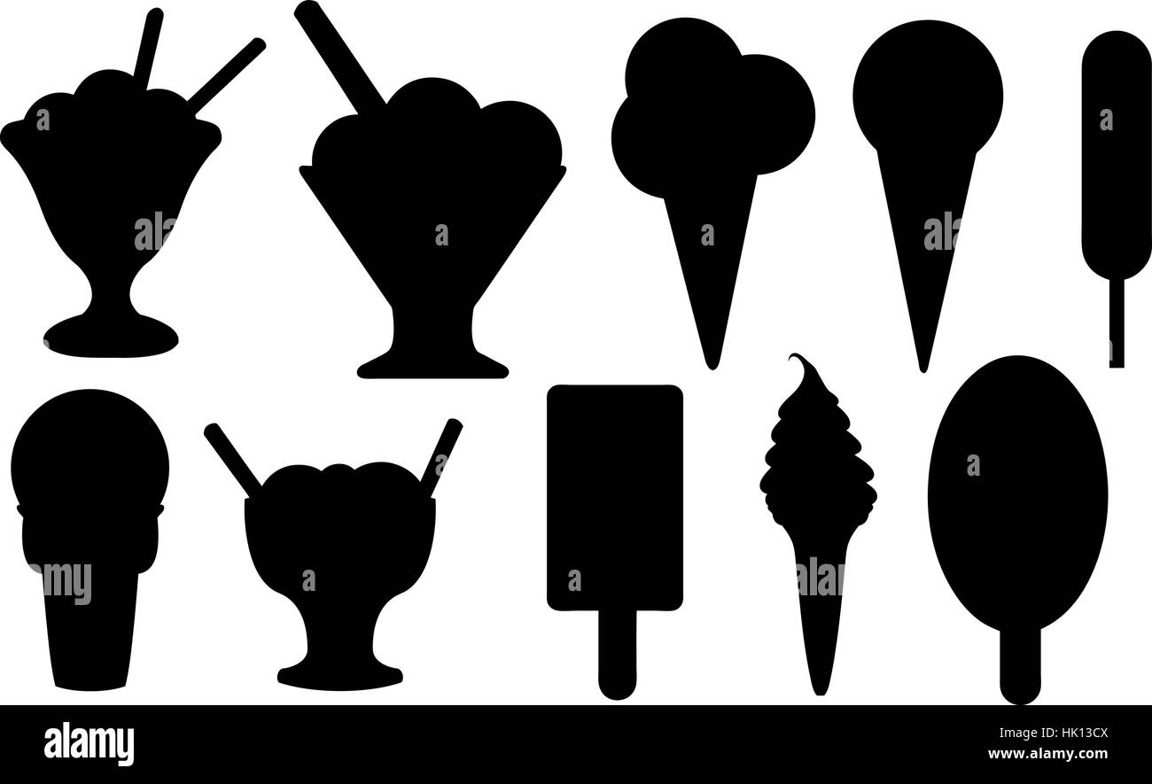 Ice cream cup vector Black and White Stock Photos & Images - Alamy