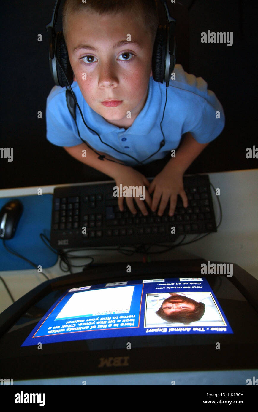 Primary School students using computers and in a mathematics lesson ...