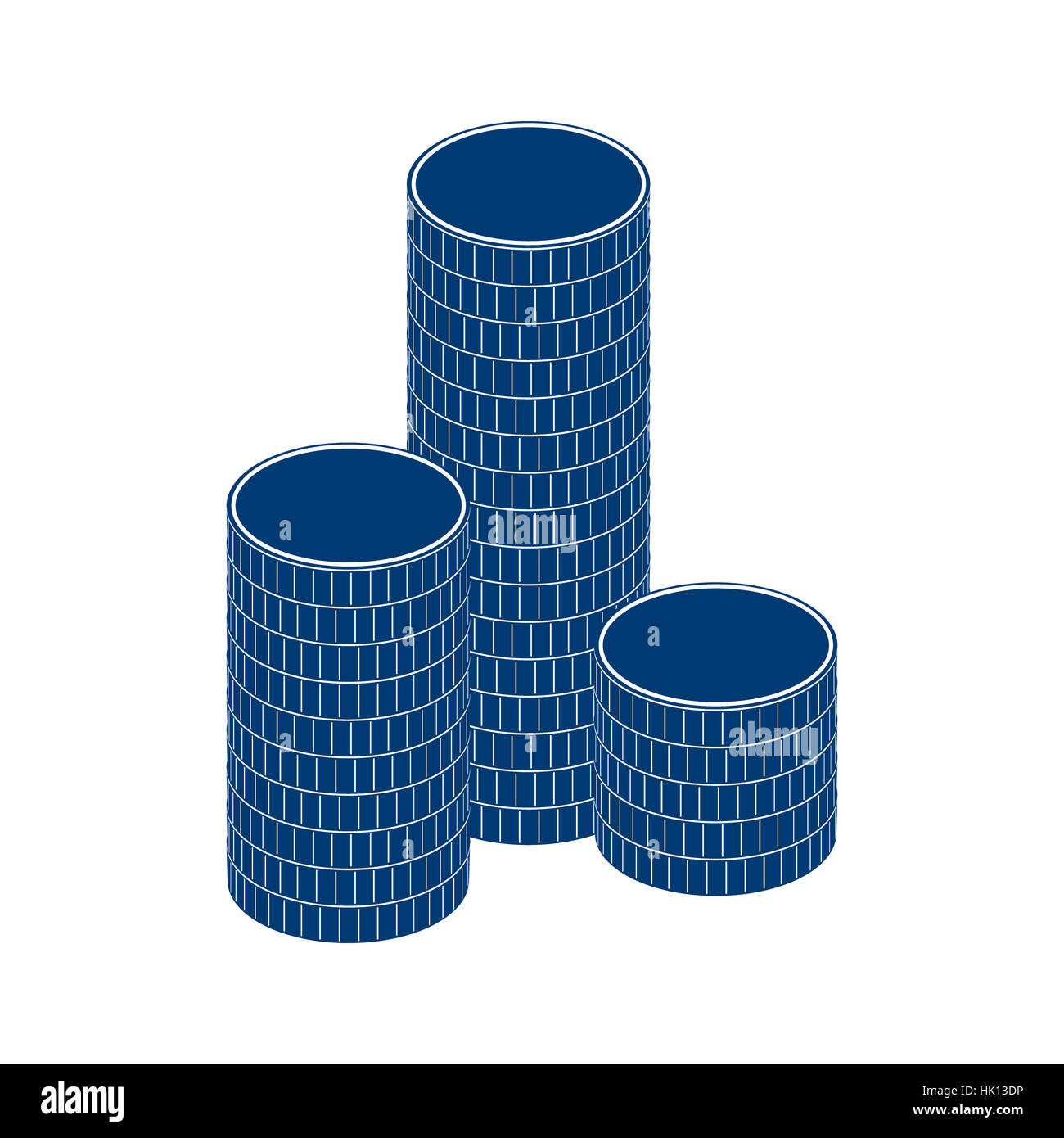 A stack of round coins. Photo illustration Stock Photo - Alamy