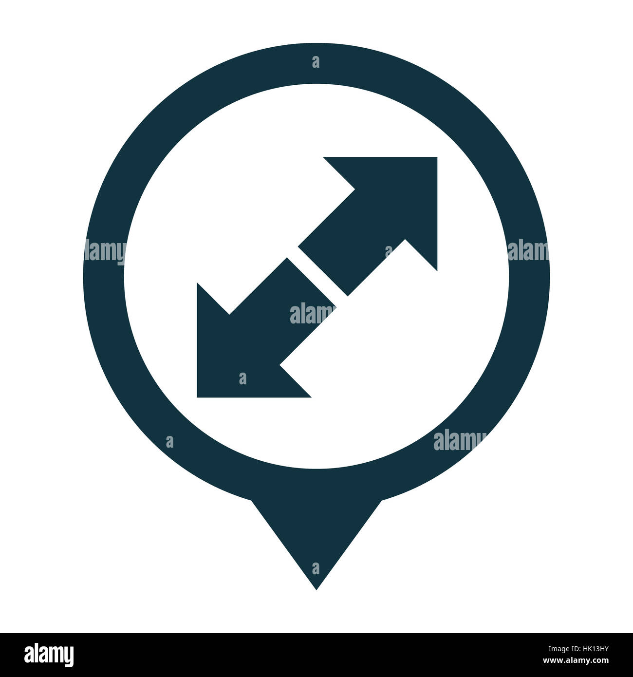 Two arrows and circle hi-res stock photography and images - Alamy