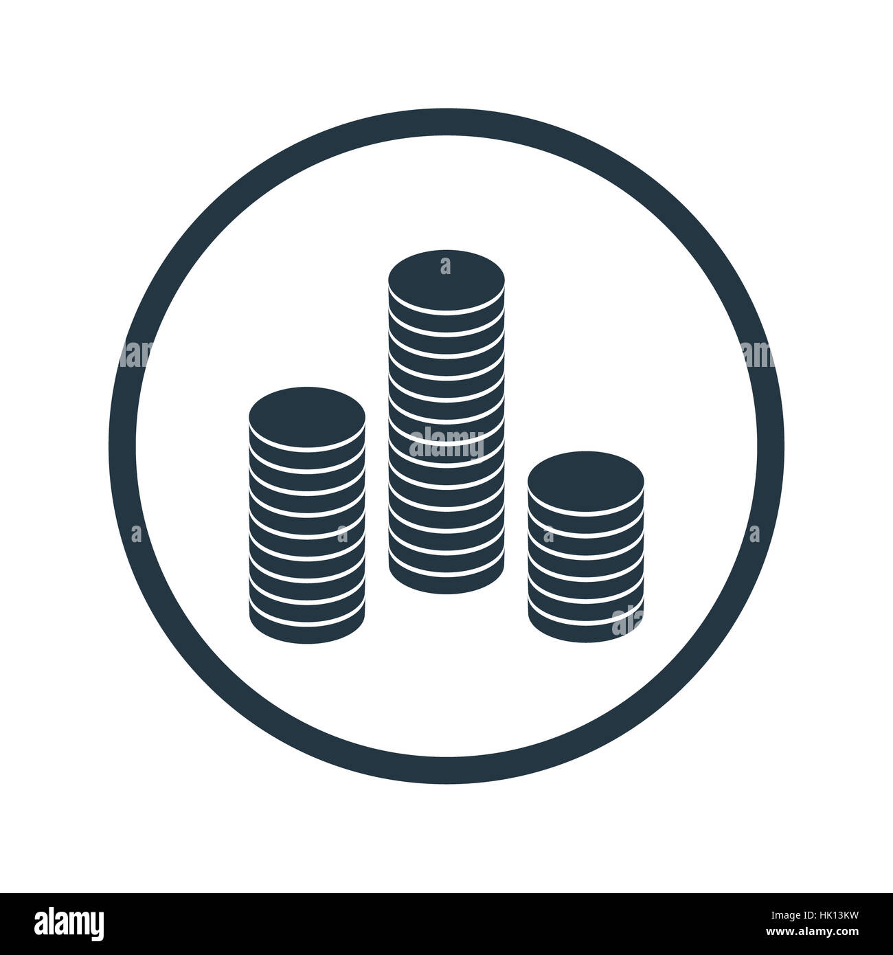 Illustration abstract dollar coins Cut Out Stock Images & Pictures - Alamy