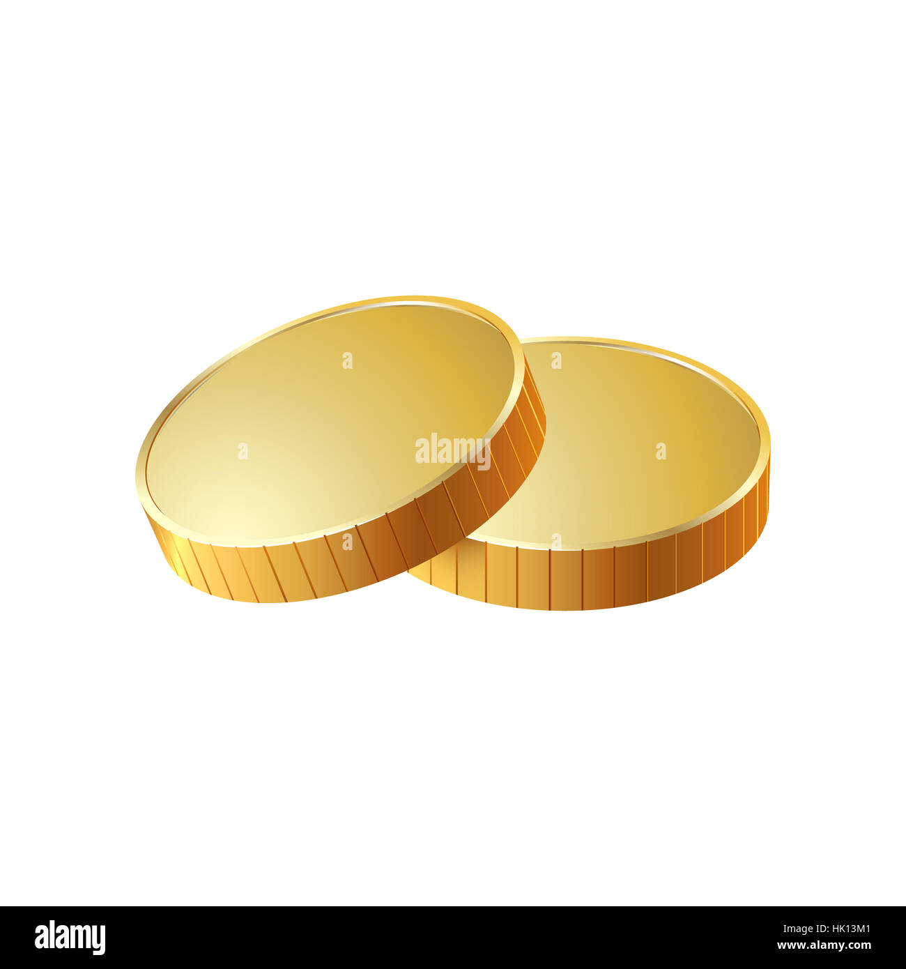 A stack of round gold coins. Photo illustration Stock Photo - Alamy