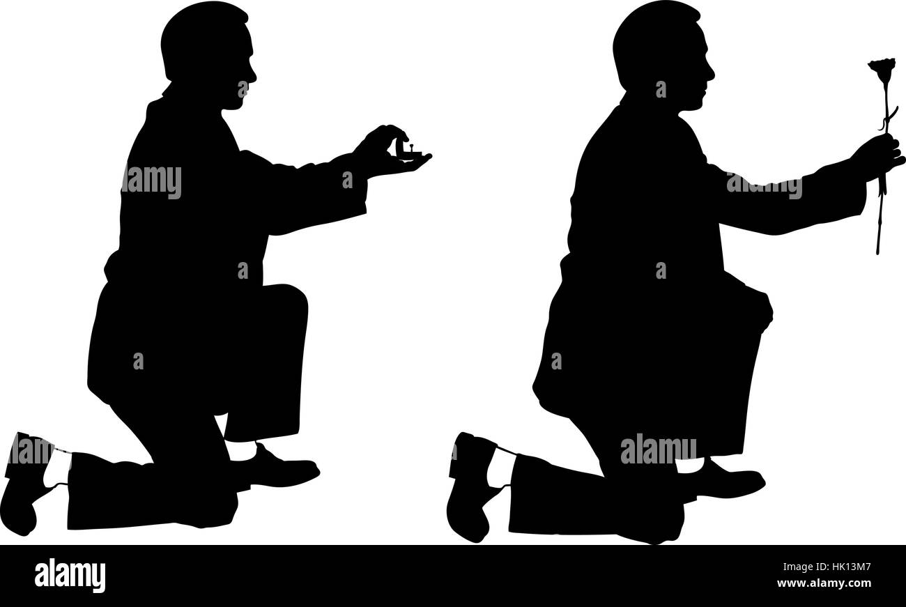 illustration of men proposing isolated Stock Vector Image & Art - Alamy