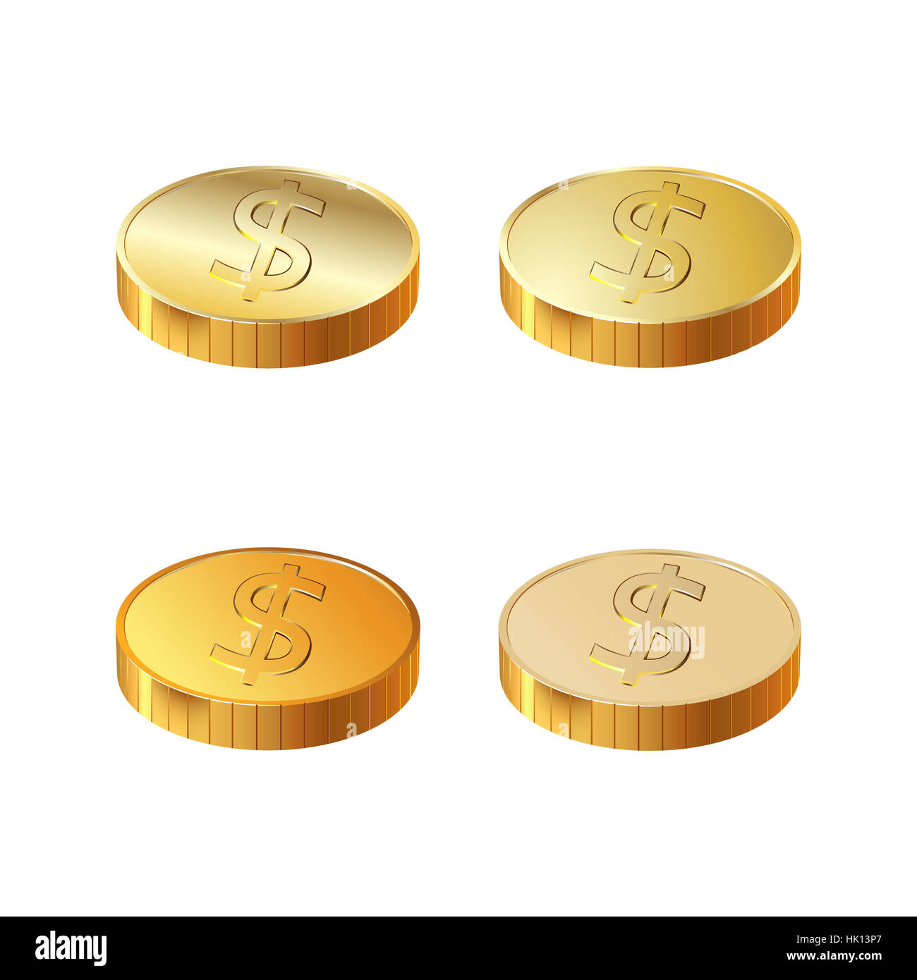 A stack of round gold coins. Photo illustration Stock Photo - Alamy