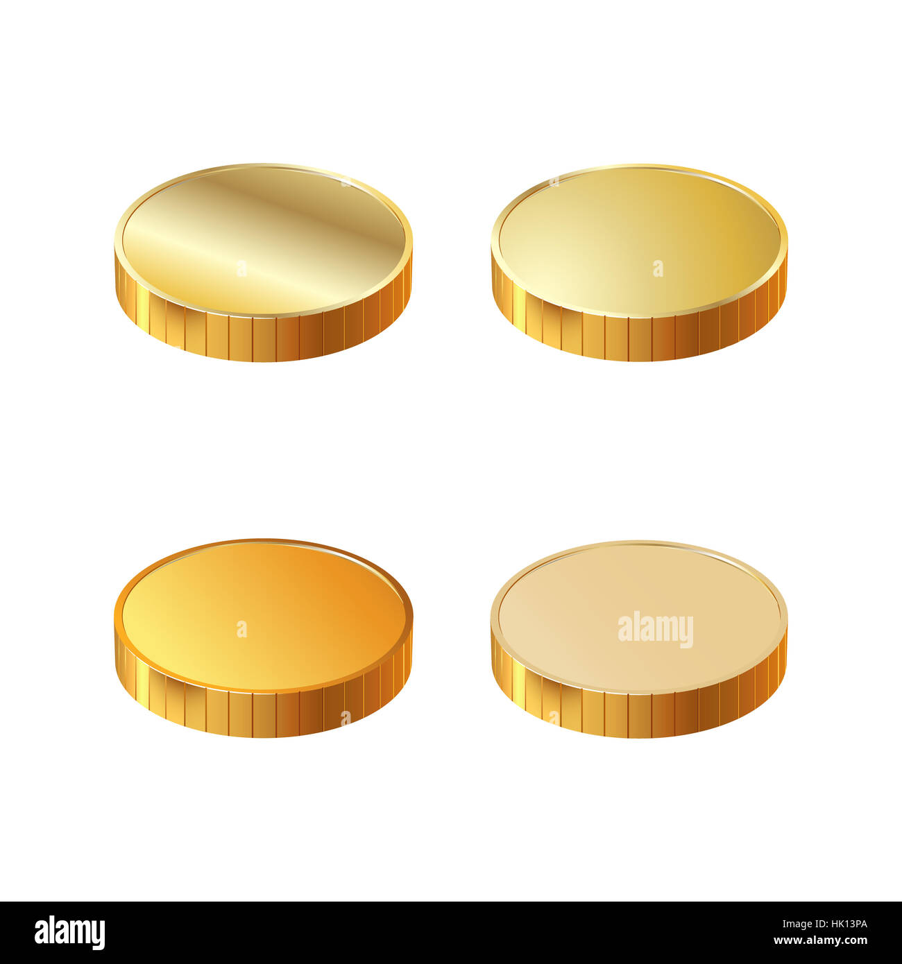 A stack of round gold coins. Photo illustration Stock Photo - Alamy