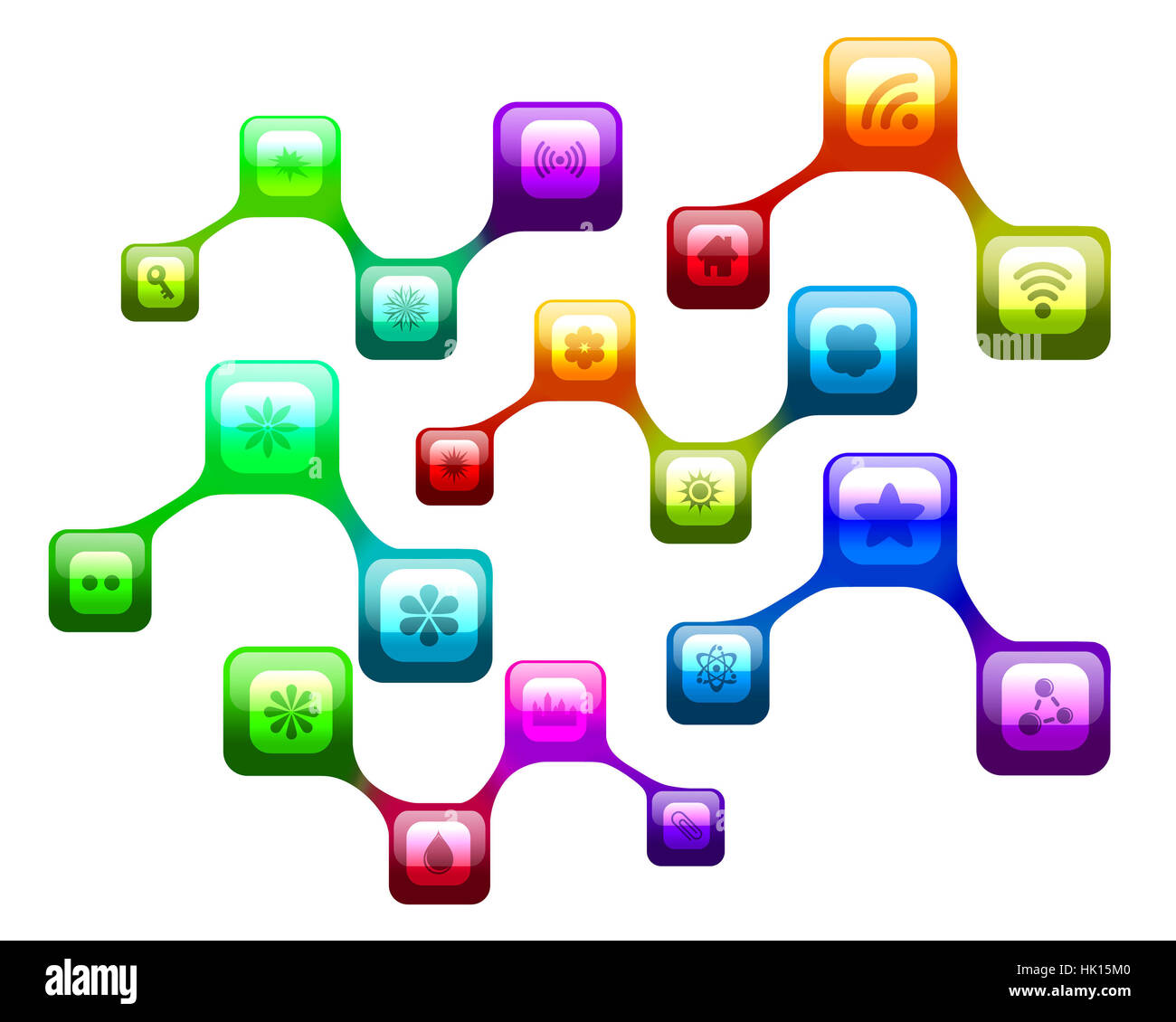 Color sctructure as a symbol of social interconnected network Stock ...