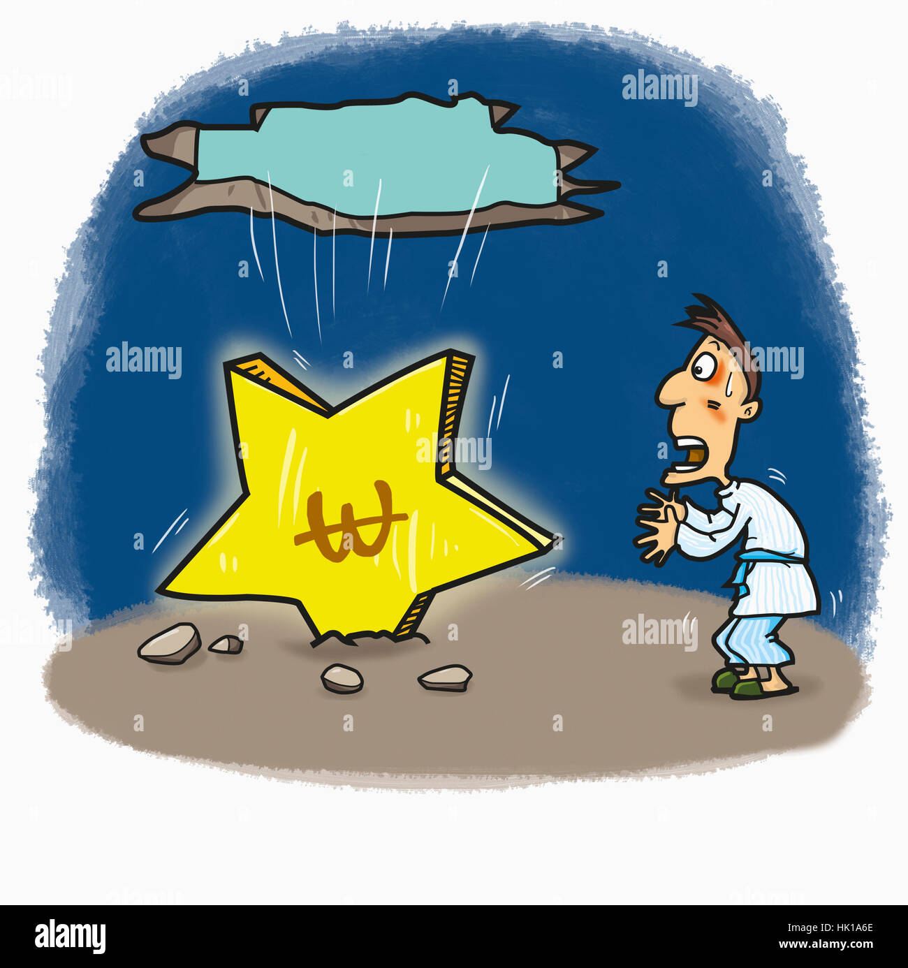 Stock market drop cartoon hi-res stock photography and images - Alamy