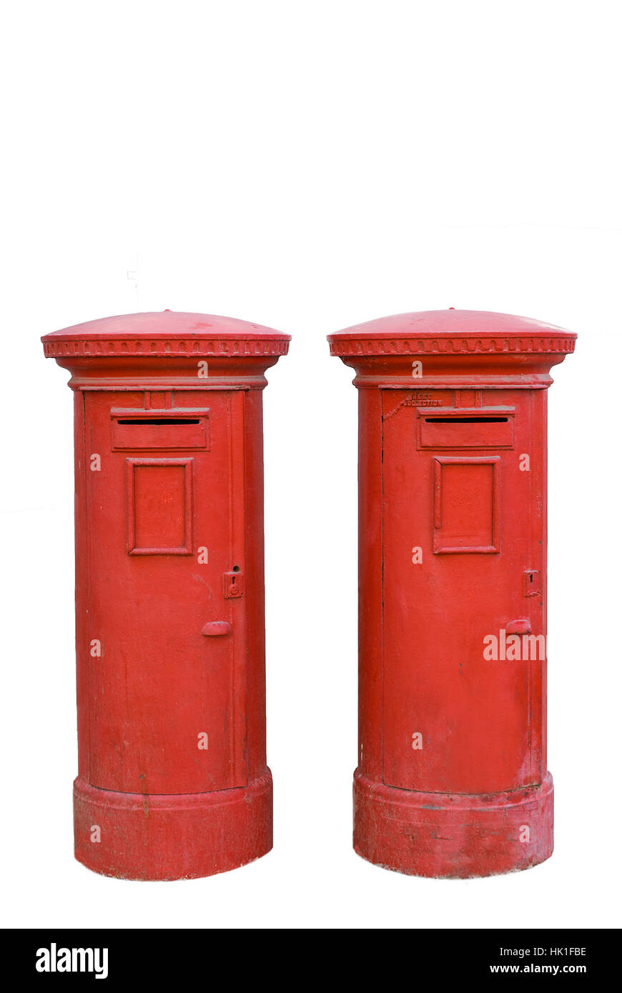 mailbox, letter, mail, red, post, two, clasic, classic, round, city ...
