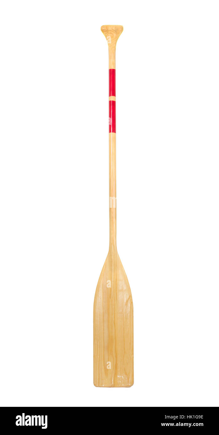 Wooden paddle isolated on white background Stock Photo - Alamy