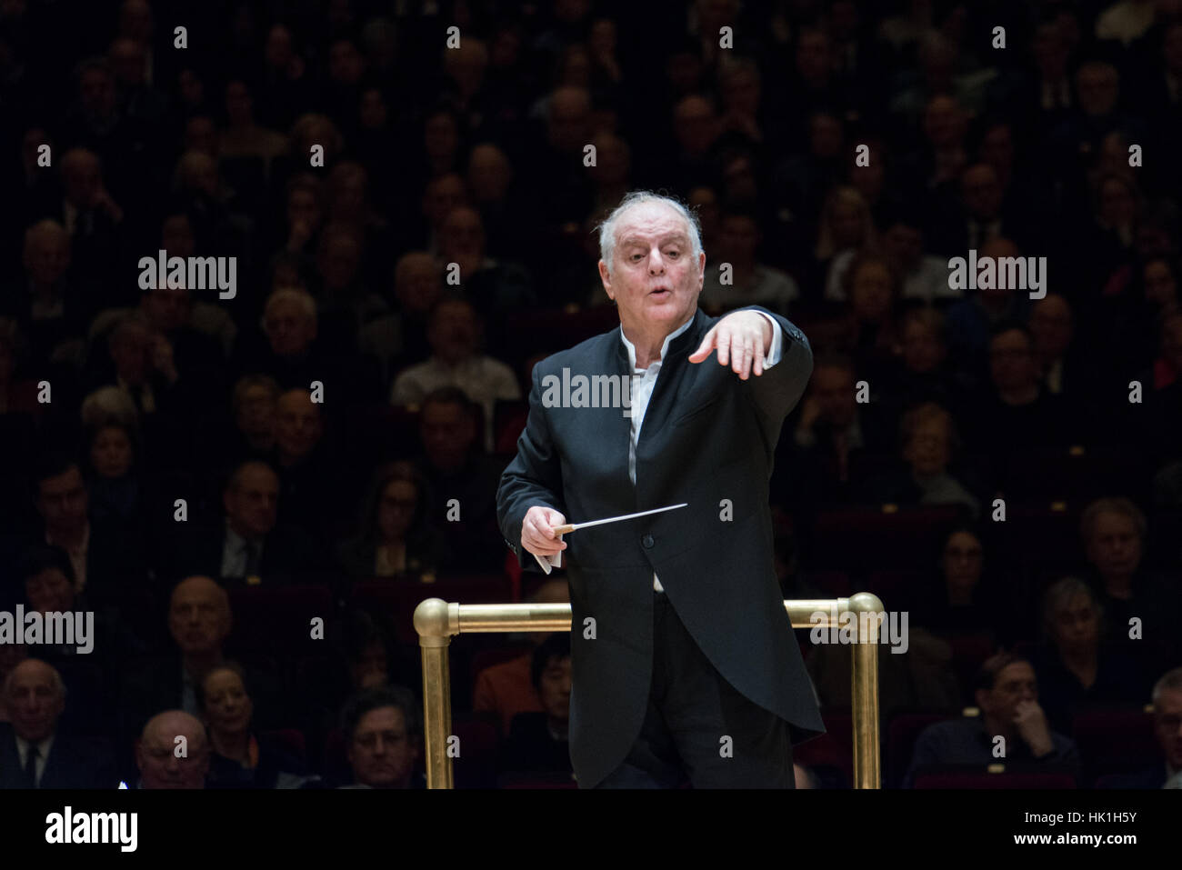 New York, USA. 23rd Jan, 2017. Conductor Daniel Barenboim and the ...