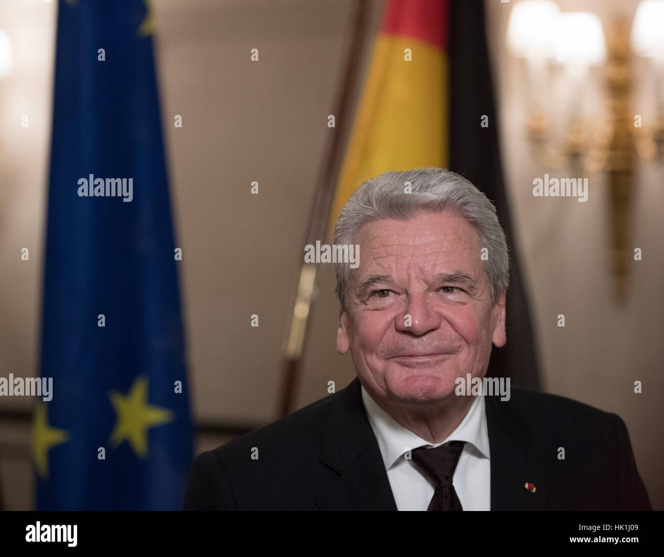 Prais, France. 25th Jan, 2017. German Federal President Joachim Gauck ...