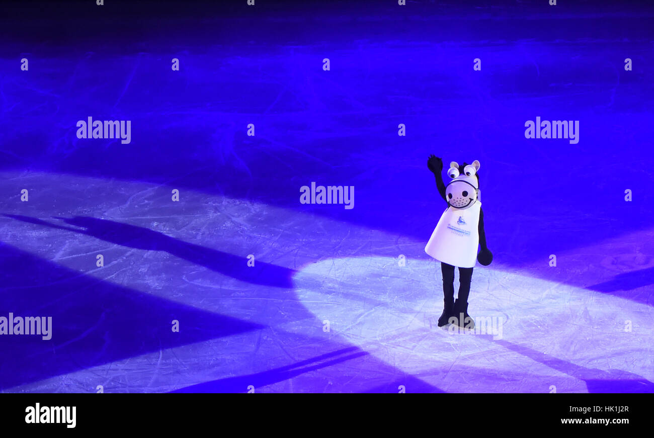 Ostrava, Czech Republic. 25th Jan, 2017. A mascot of the ISU European ...