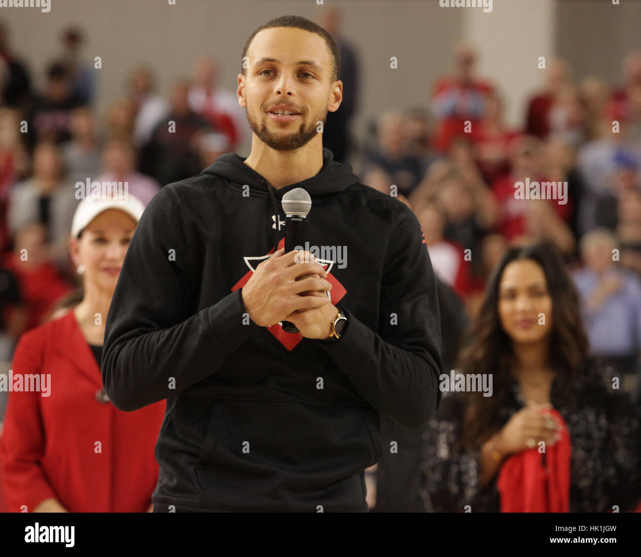 Davidson, NC, USA. 24th Jan, 2017. Former Davidson star Stephen Curry ...