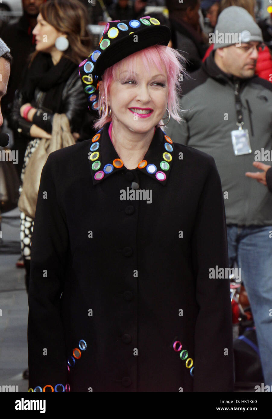 New York, USA. 25th Jan, 2017. Cyndi Lauper pictured on the set of ...
