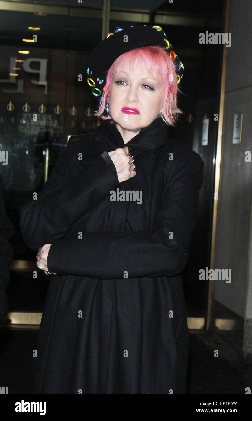 New York, USA. 25th Jan, 2017. Cyndi Lauper pictured on the set of ...