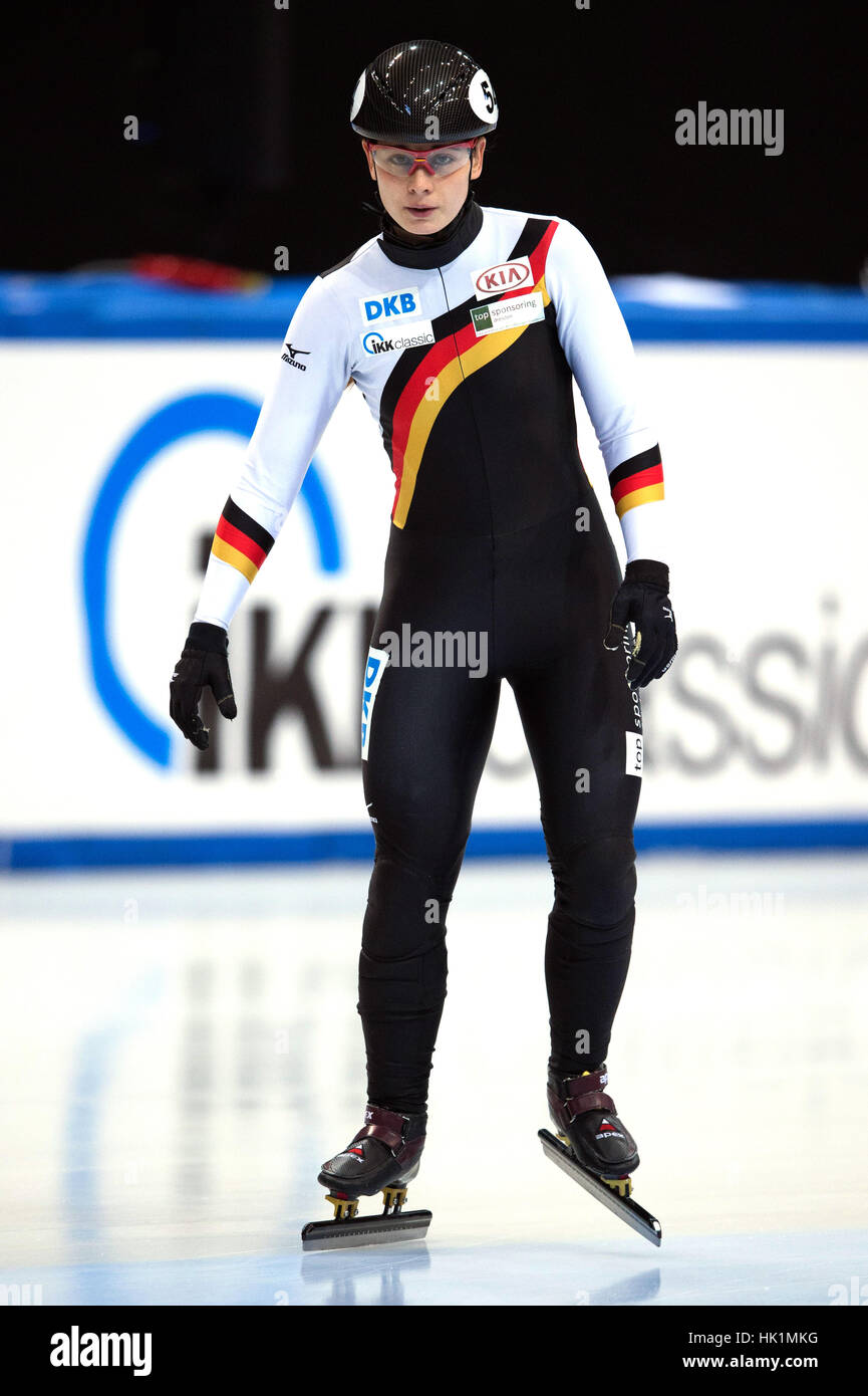 Dresden, Germany. 04th Feb, 2017. German skater Bianca Walter in action ...