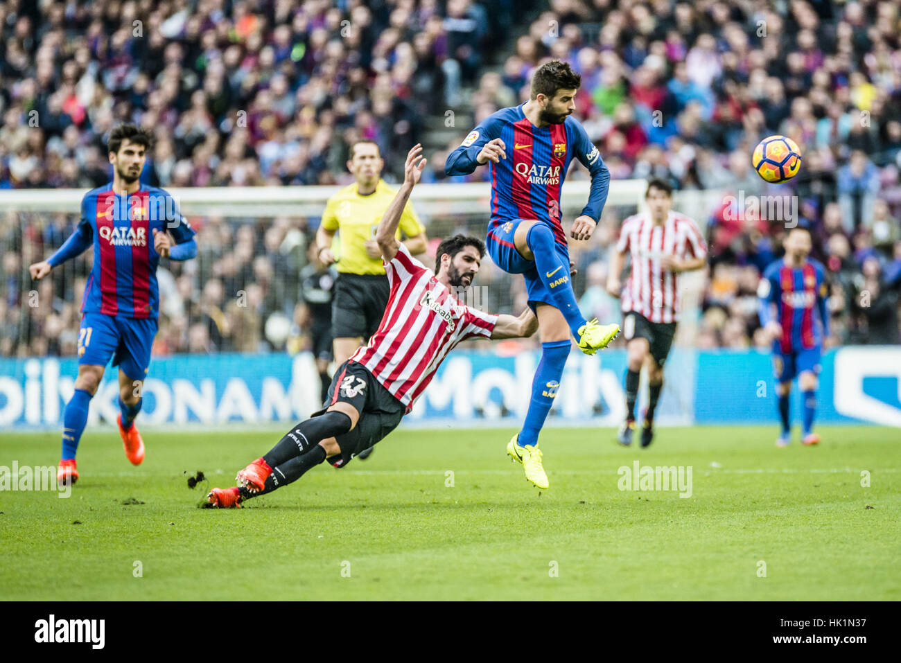Barcelona, Catalonia, Spain. 4th Feb, 2017. FC Barcelona defender PIQUÃ ...