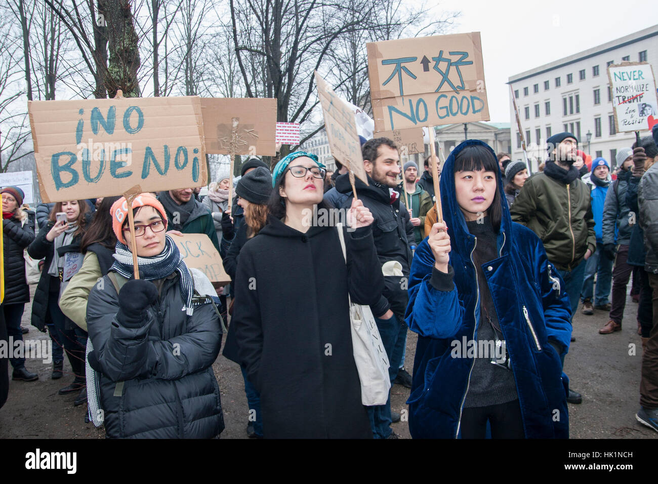 Berlin, Germany. 4th February, 2017. Protest against Donald Trump in ...
