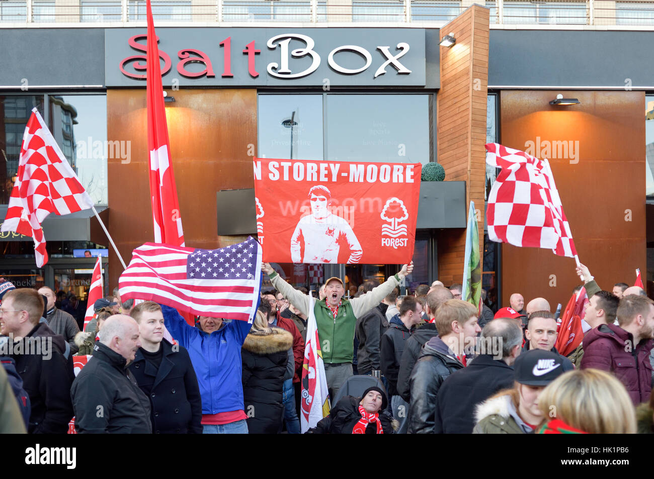 Saltbox nottingham forest fans hi-res stock photography and images - Alamy