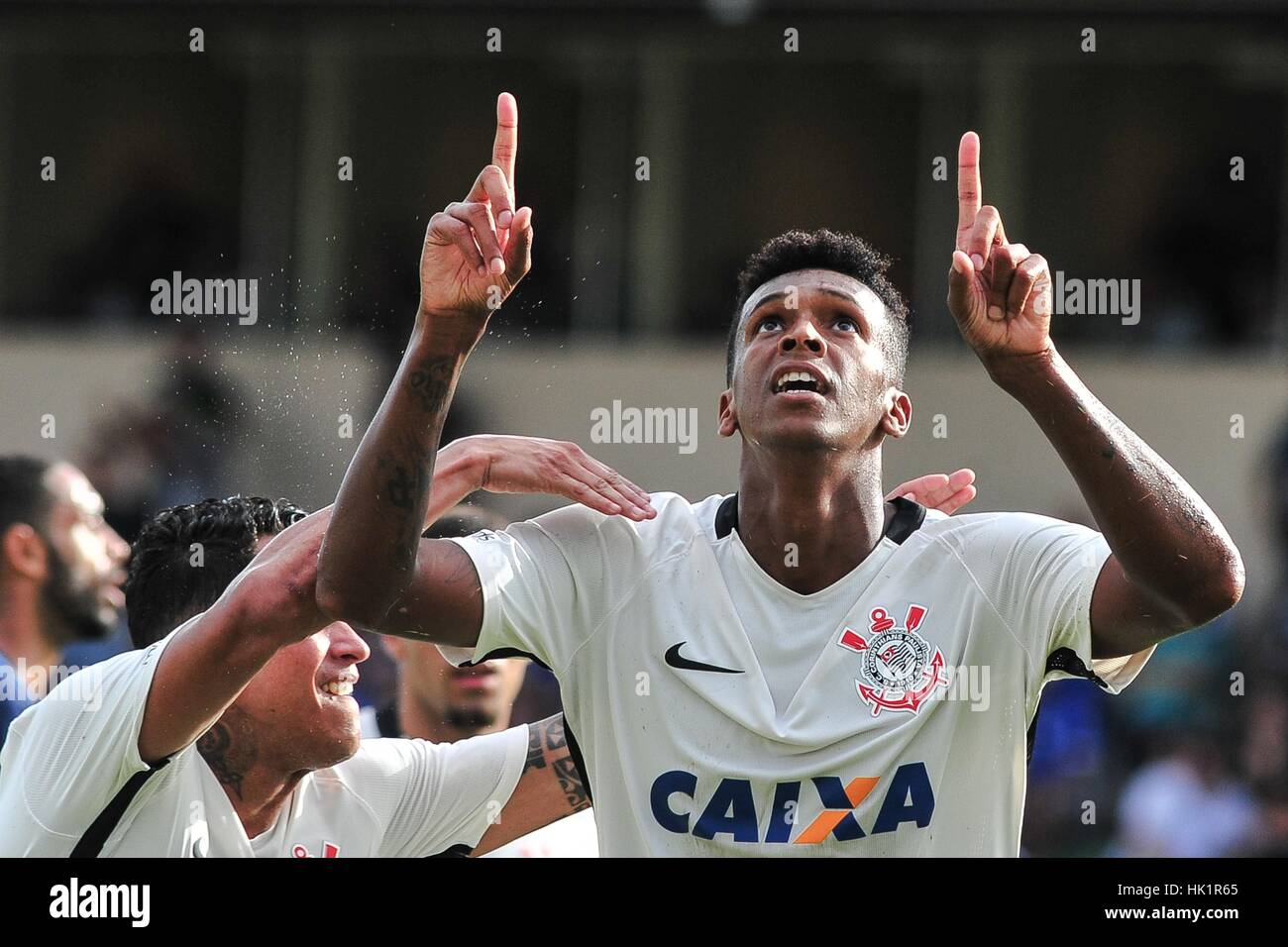 Sorocaba, Brazil. 04th Feb, 2017. Jô Corinthians celebrates his first ...