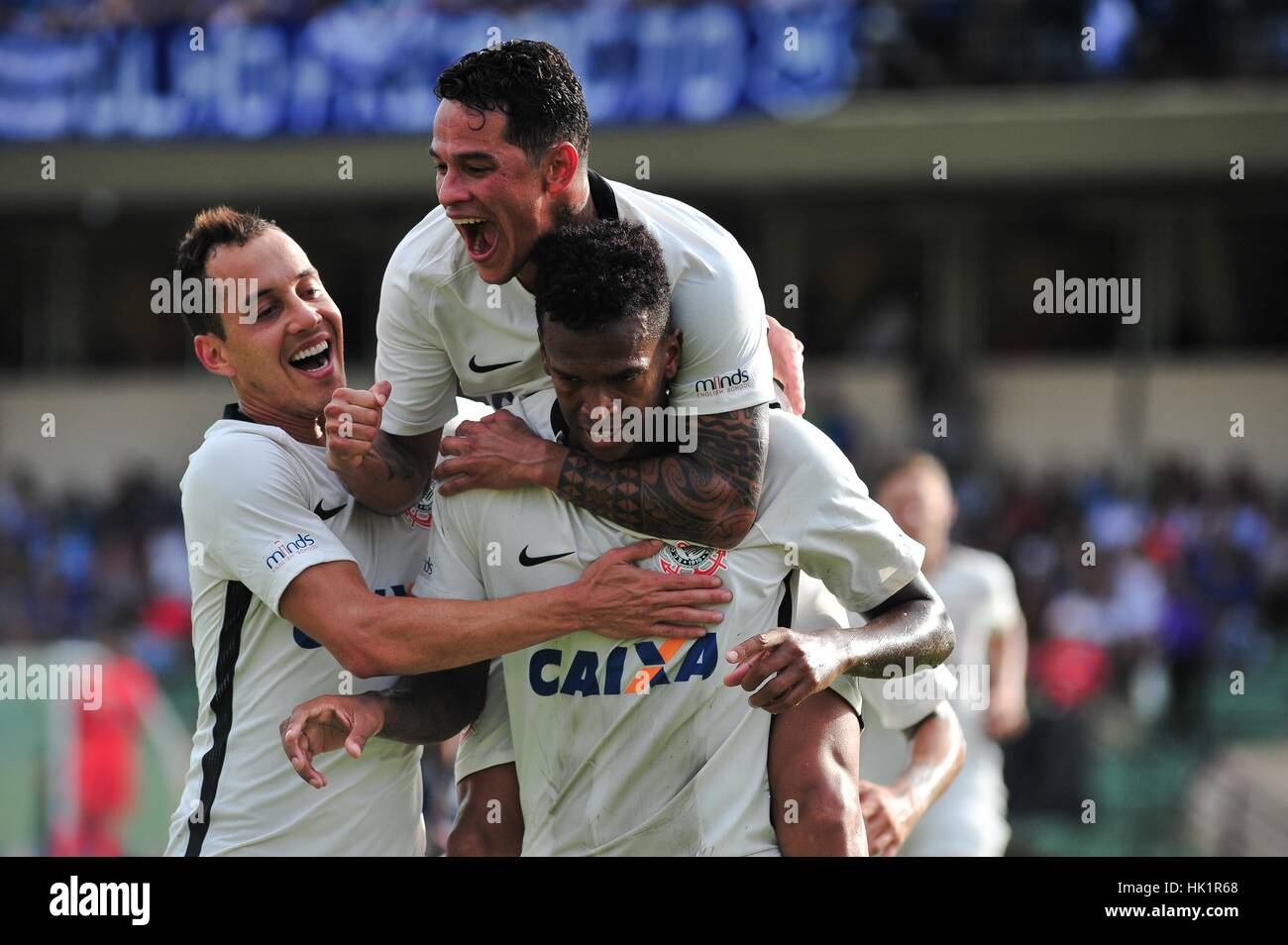 Sorocaba, Brazil. 04th Feb, 2017. Jô Corinthians celebrates his first ...