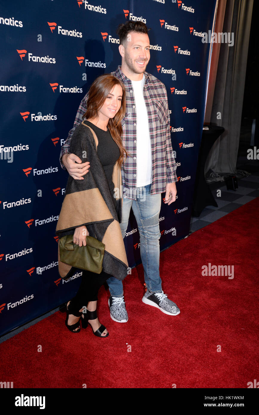 Houston, USA. 4th Feb, 2017. Connor Barwin and Laura Buscher at the ...