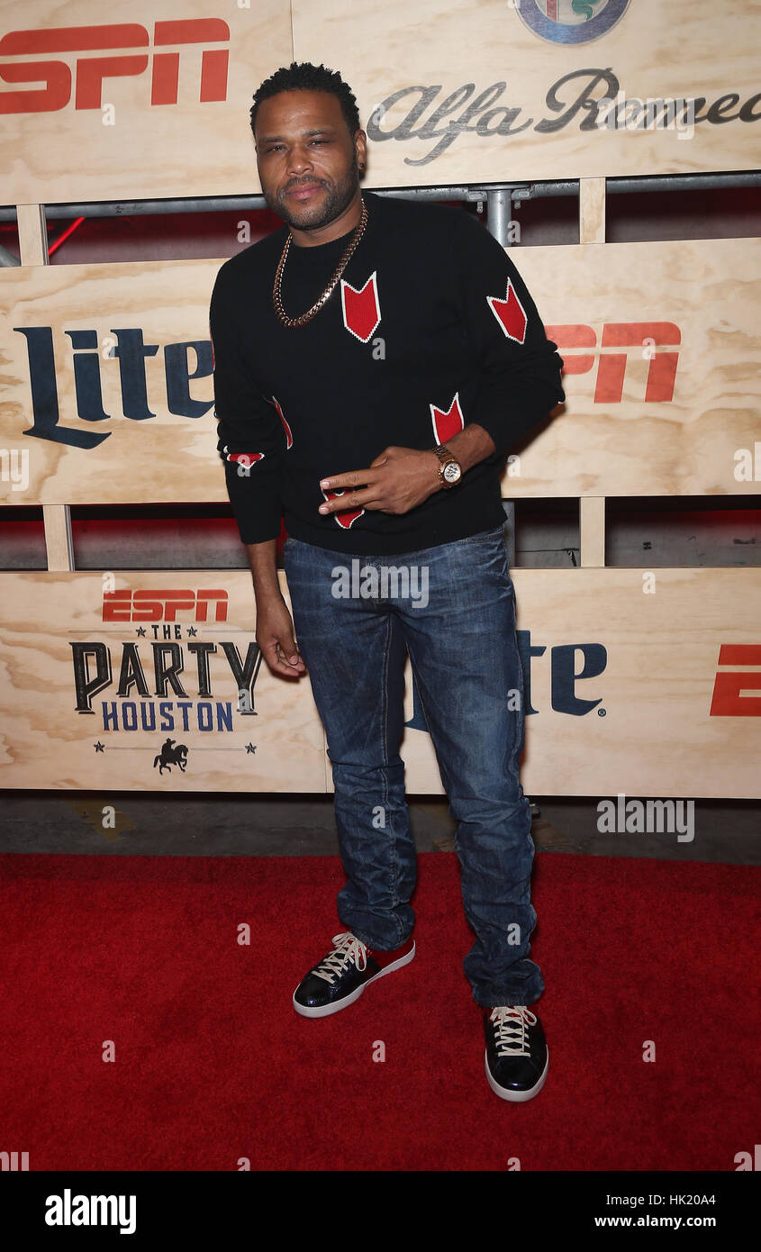 Houston, USA. 3rd Feb, 2017. Anthony Anderson seen arriving at ESPN ...