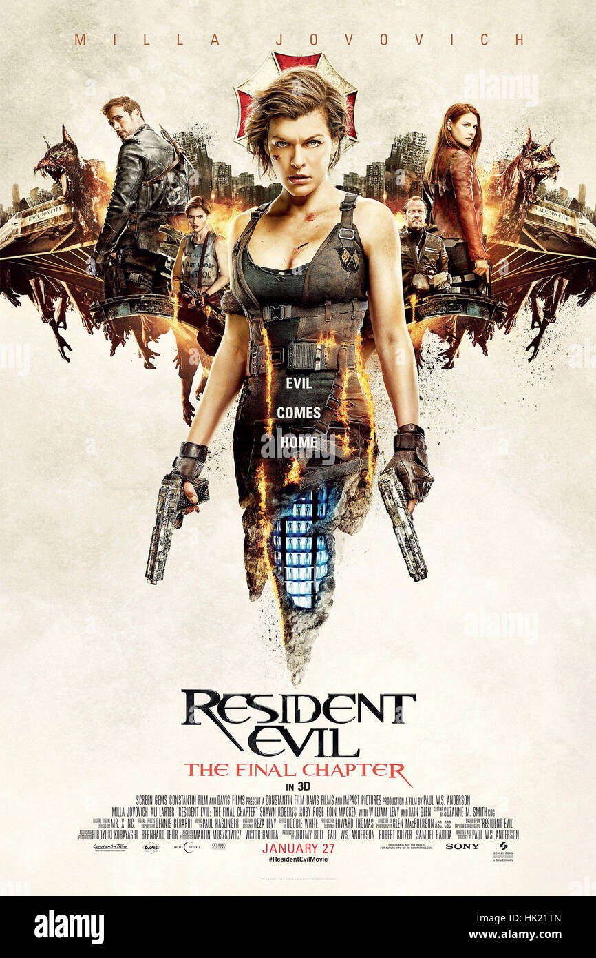 RESIDENT EVIL: THE FINAL CHAPTER, US poster, l-r: William Levy, Ruby ...