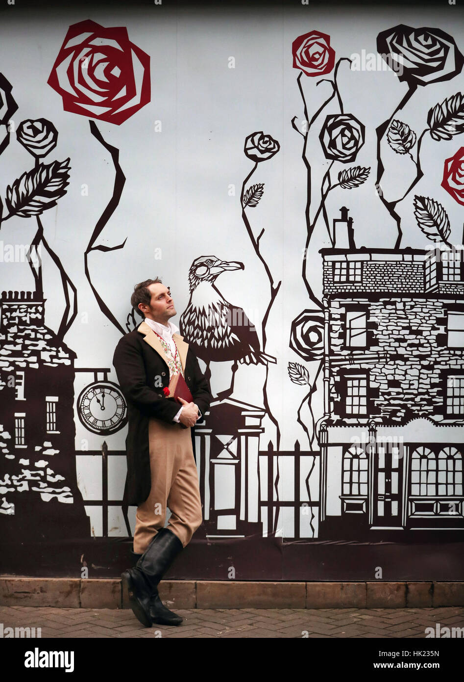 Actor Gareth Morrison, dressed as Robert Burns, reads the poetry of ...