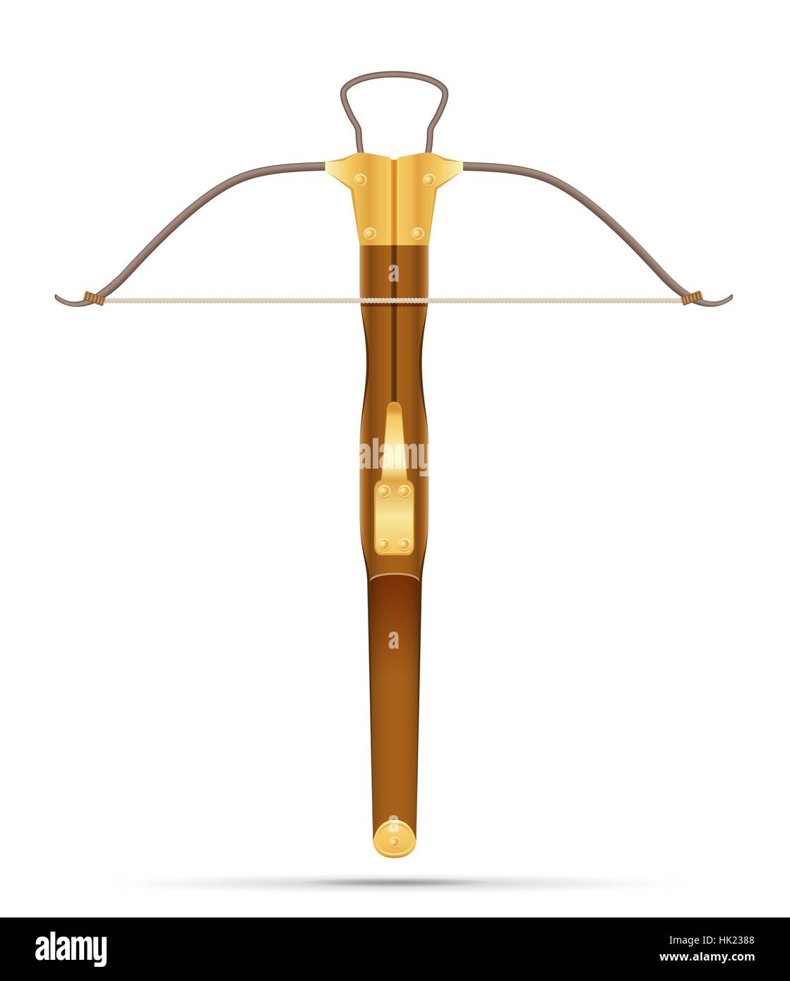 battle crossbow medieval stock vector illustration isolated on white ...