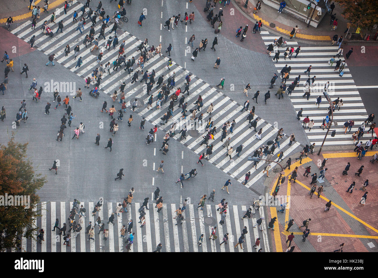 Townscape, Shibuya Scramble Kousaten crossing in Hachiko square, Tokyo ...