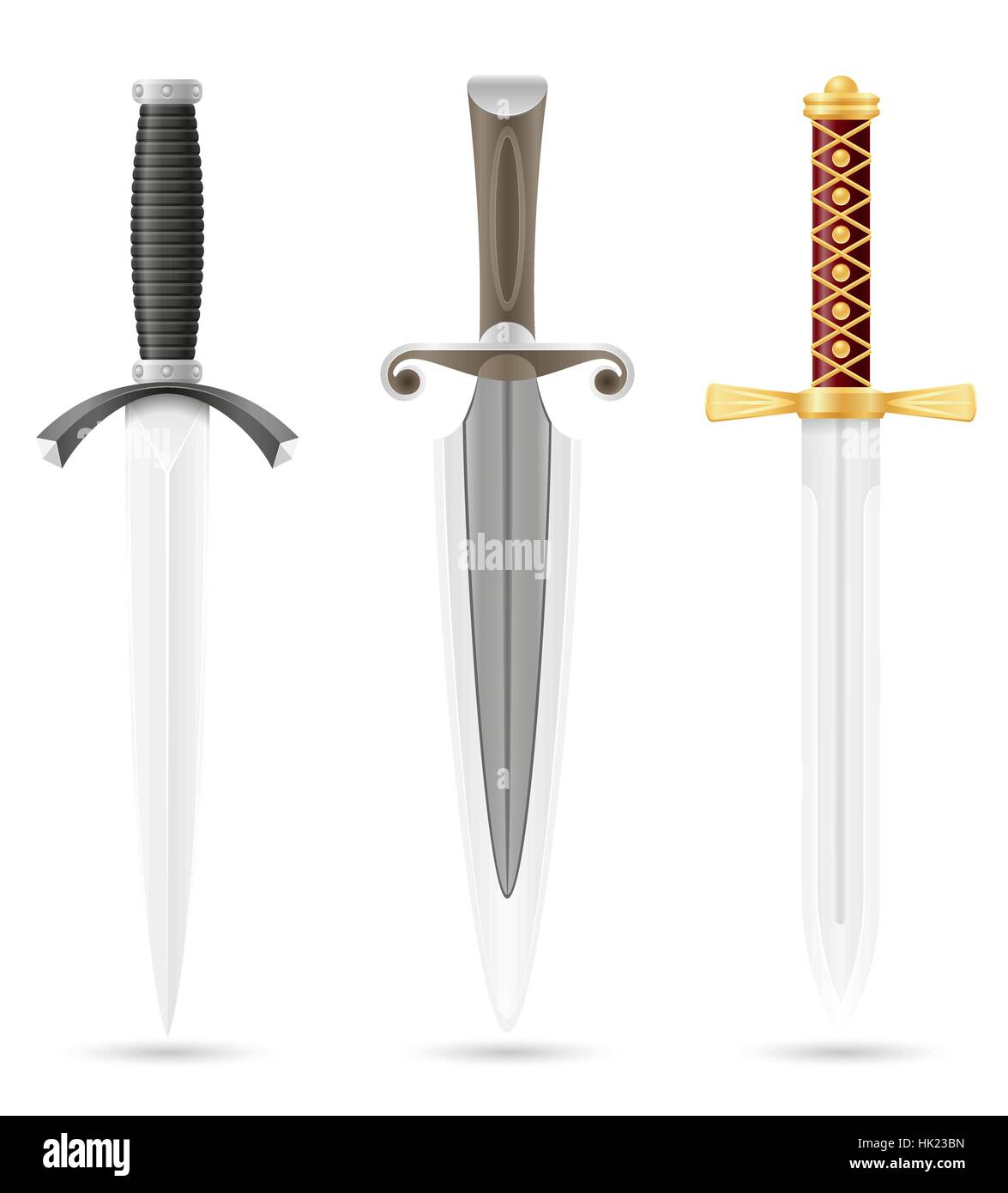 battle dagger medieval stock vector illustration isolated on white ...