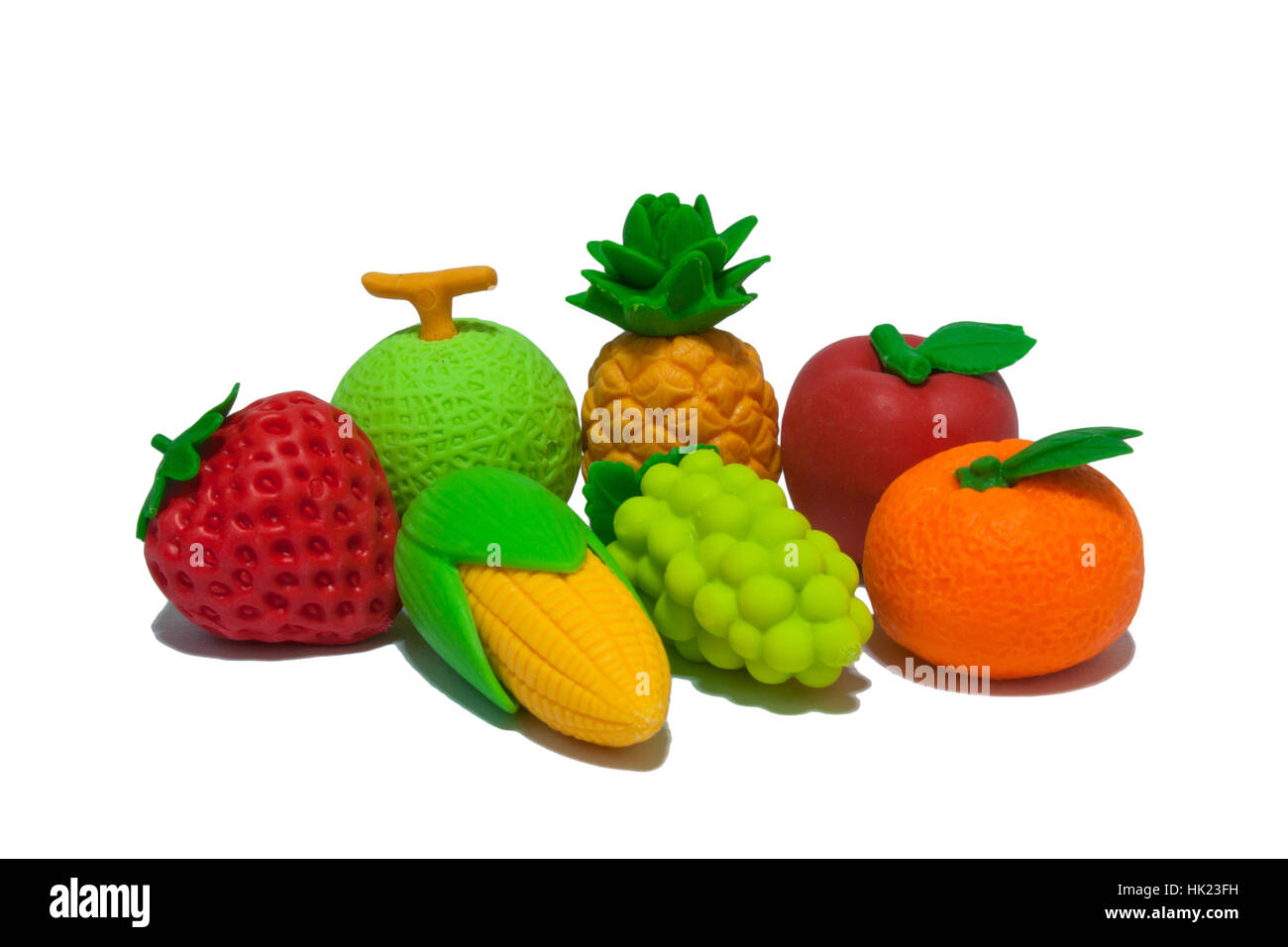 Clay Rubber Fruits in Isolation Stock Photo - Alamy