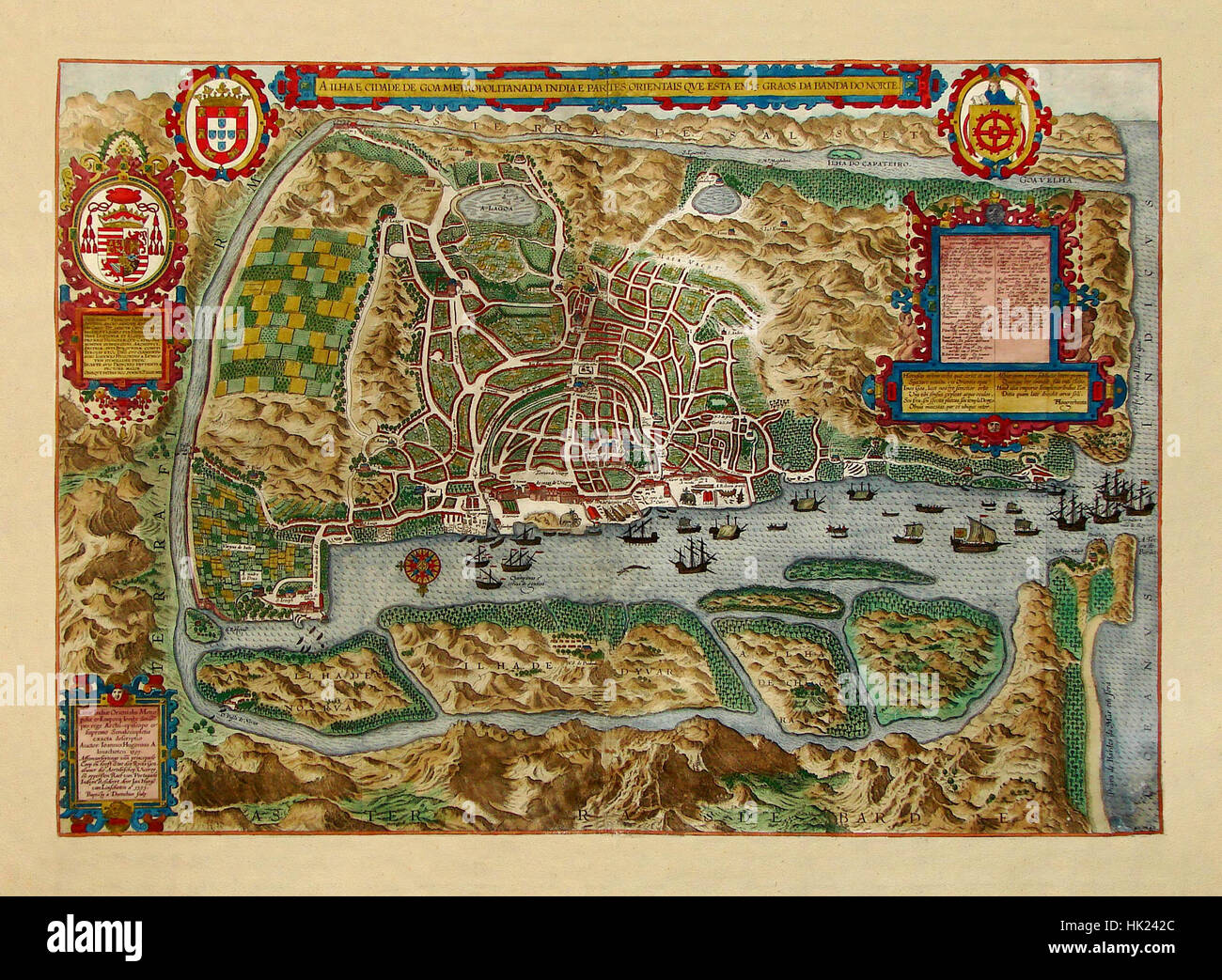 Vintage map of goa hi-res stock photography and images - Alamy