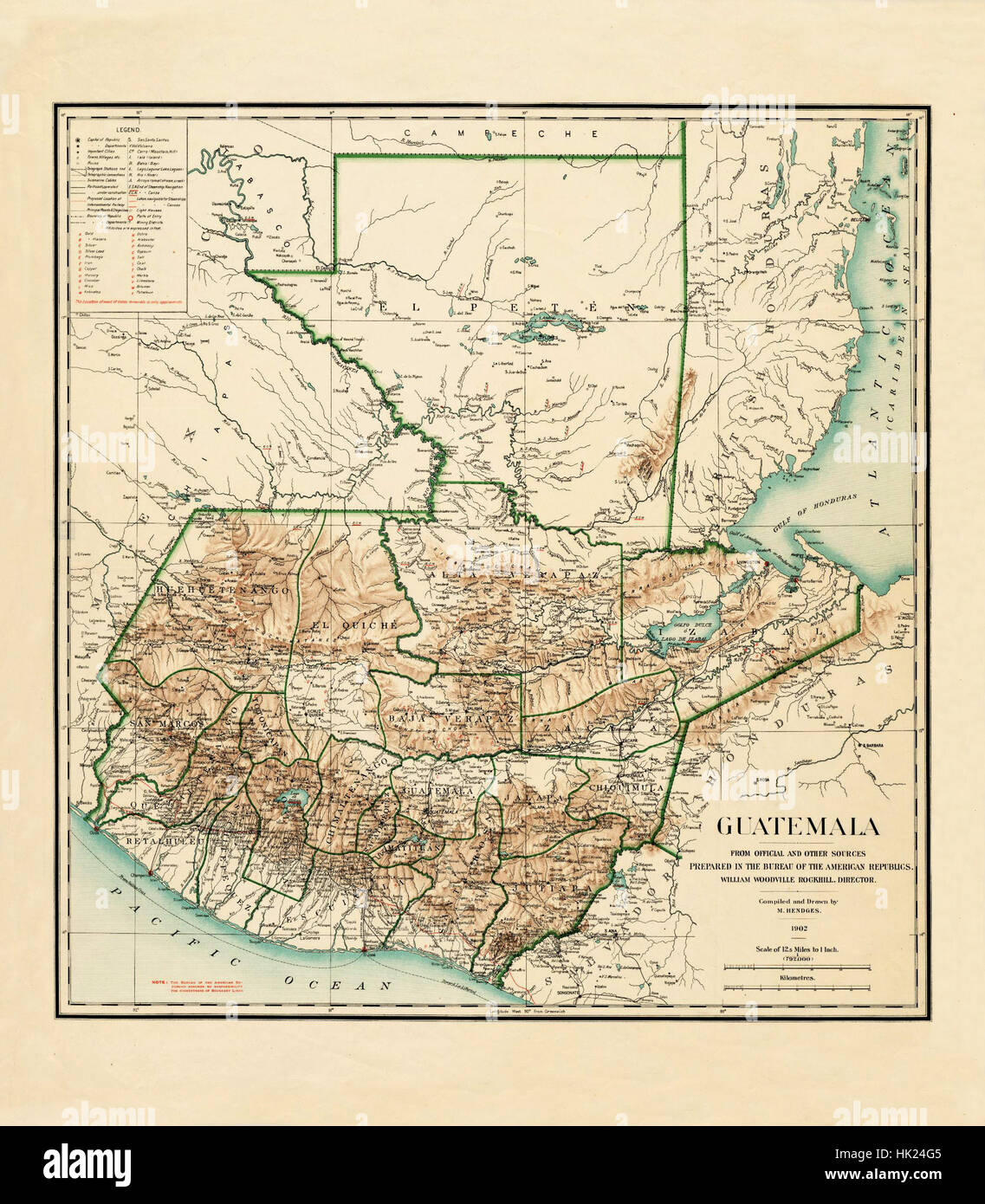 Guatemala map hi-res stock photography and images - Alamy