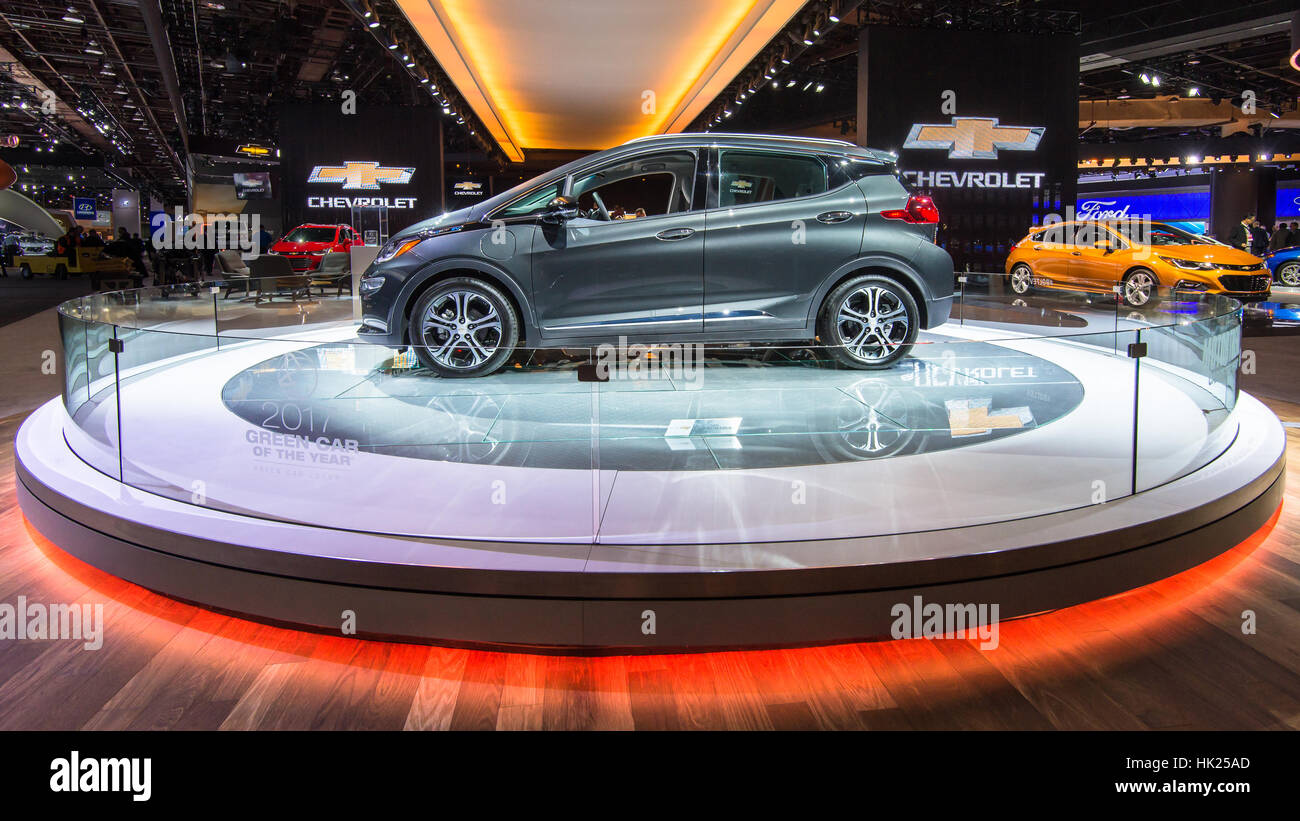 2017 Chevrolet Bolt EV car at the North American International Auto ...