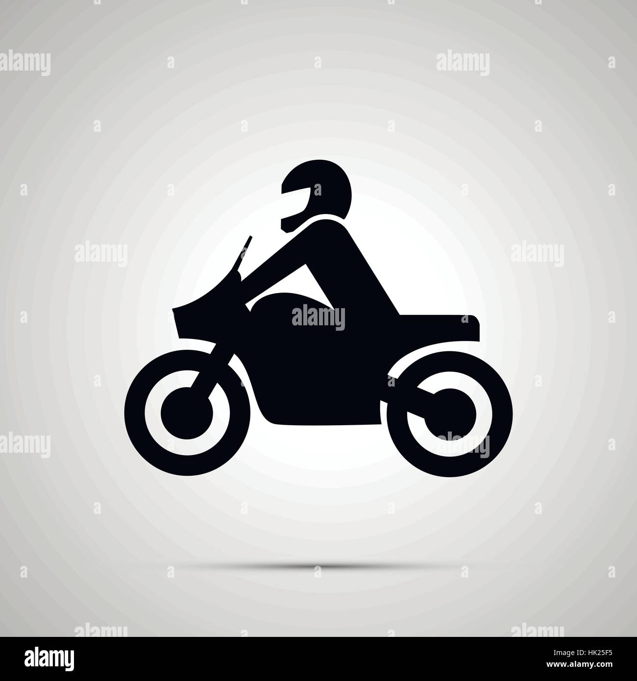 Motorcyclist modern simple black icon with shadow Stock Vector Image ...