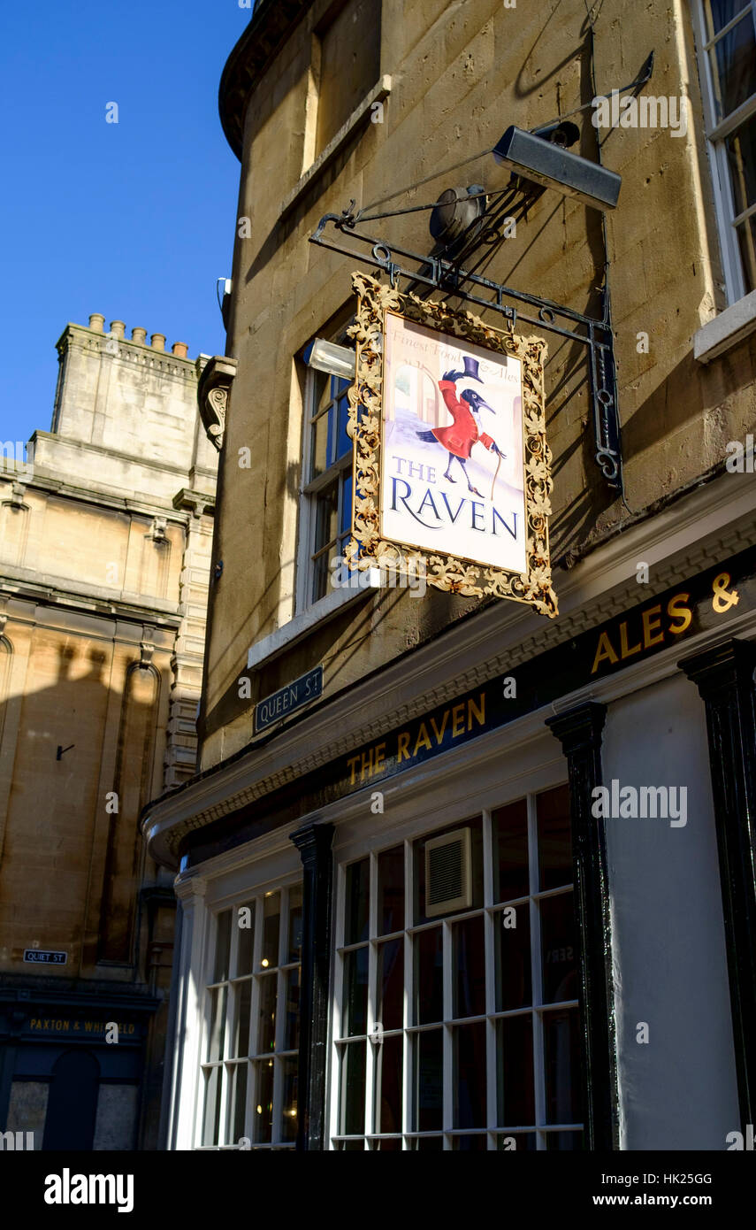Around Bath, a City in Somerset England UK The Raven Pub Stock Photo ...