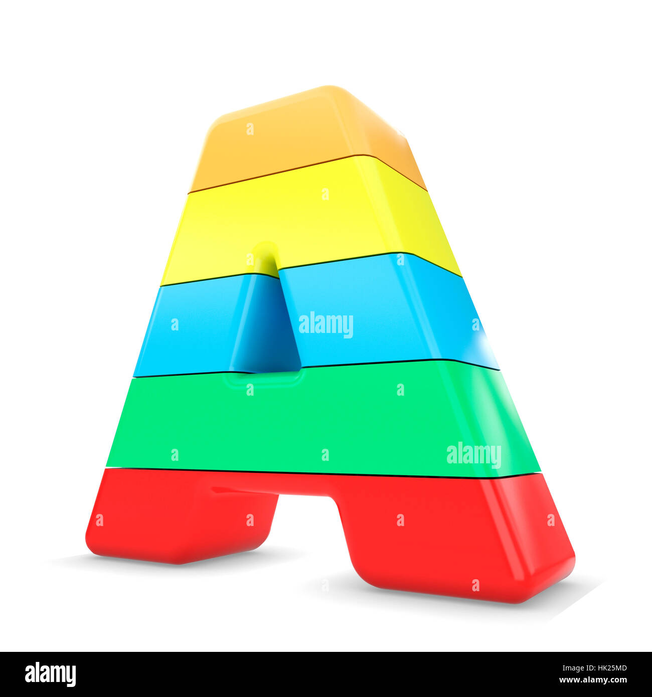 3d multicolor A letter nine isolated white background Stock Photo - Alamy