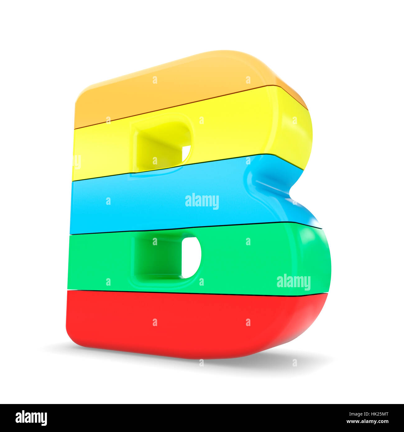 3d multicolor B letter nine isolated white background Stock Photo - Alamy