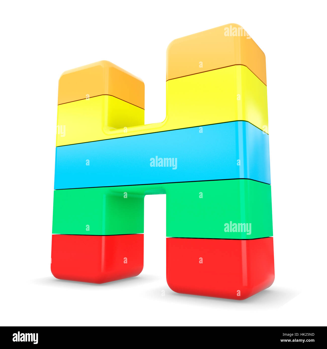 3d multicolor H letter nine isolated white background Stock Photo - Alamy