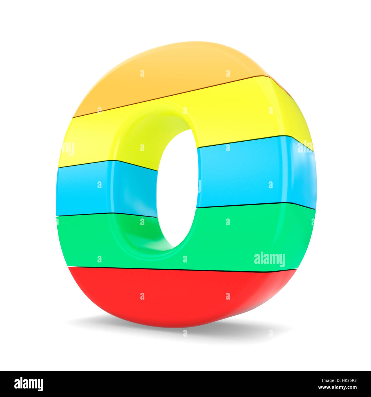 3d multicolor O letter nine isolated white background Stock Photo - Alamy