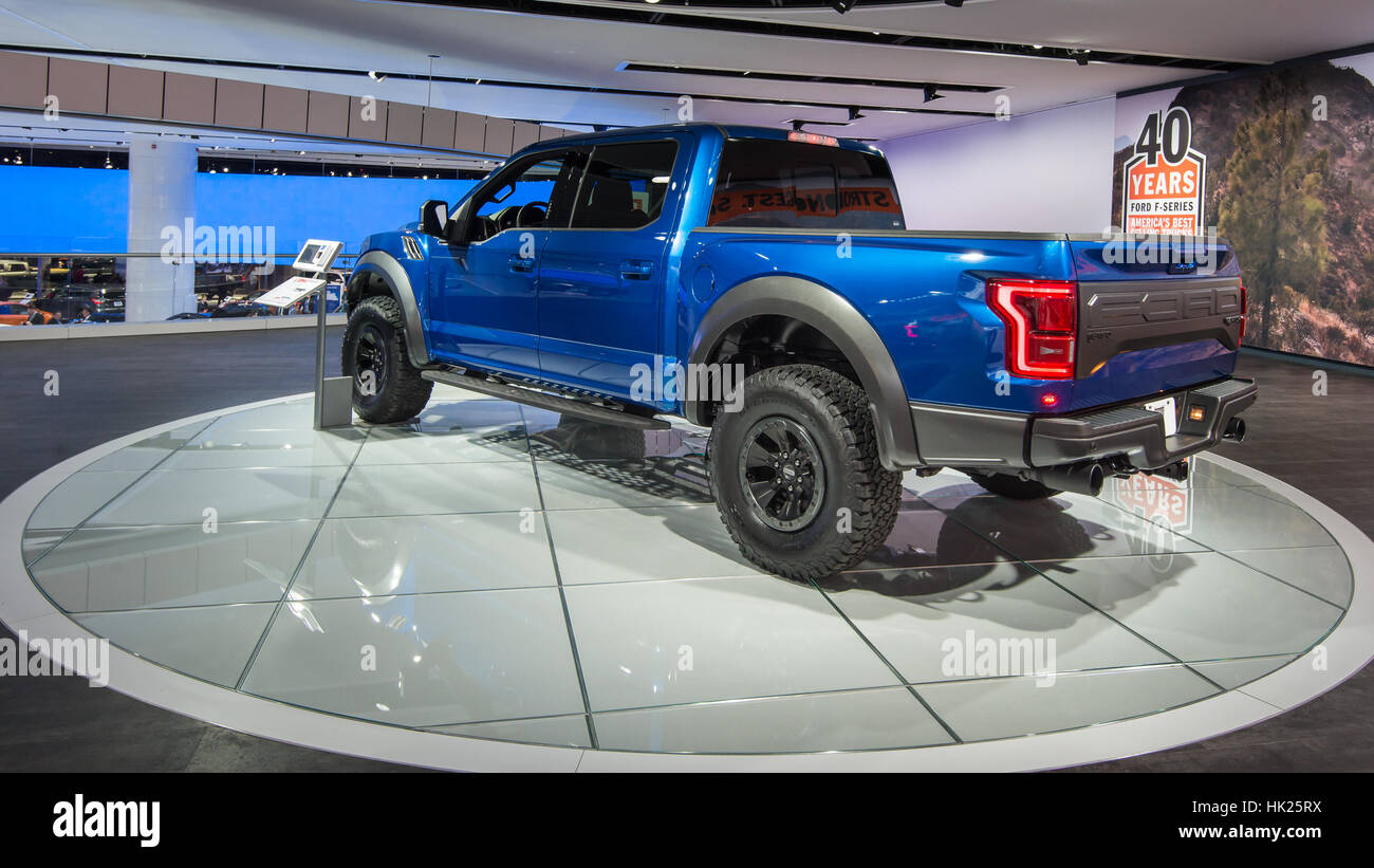 A 2017 Ford F-150 Raptor truck at the North American International Auto ...