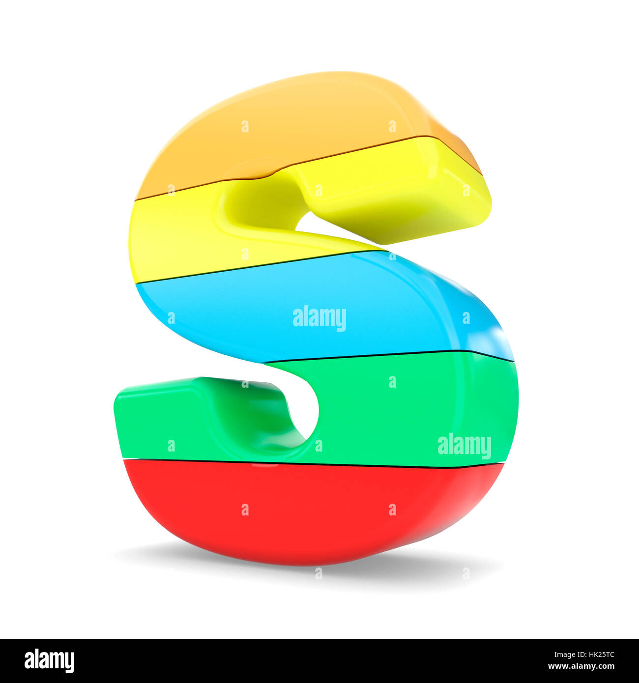 3d multicolor S letter nine isolated white background Stock Photo - Alamy