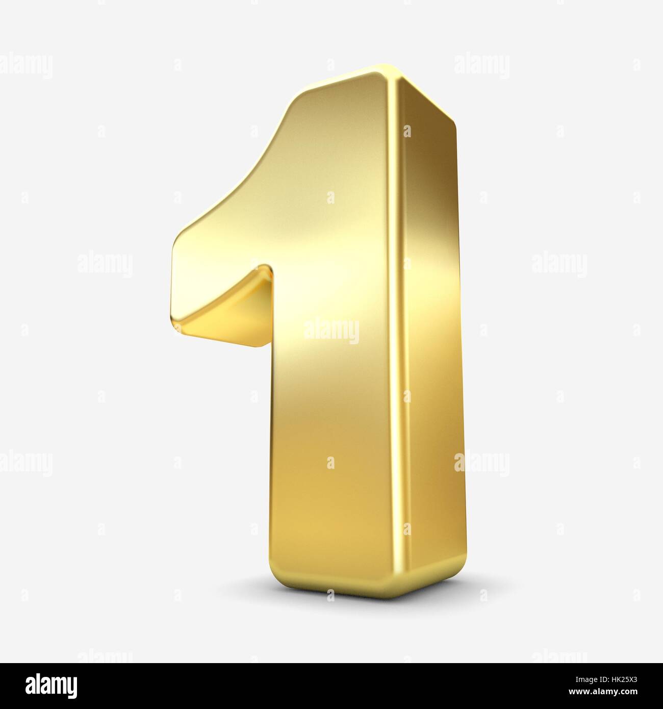 3d blue metal number 1 one isolated white background Stock Photo - Alamy