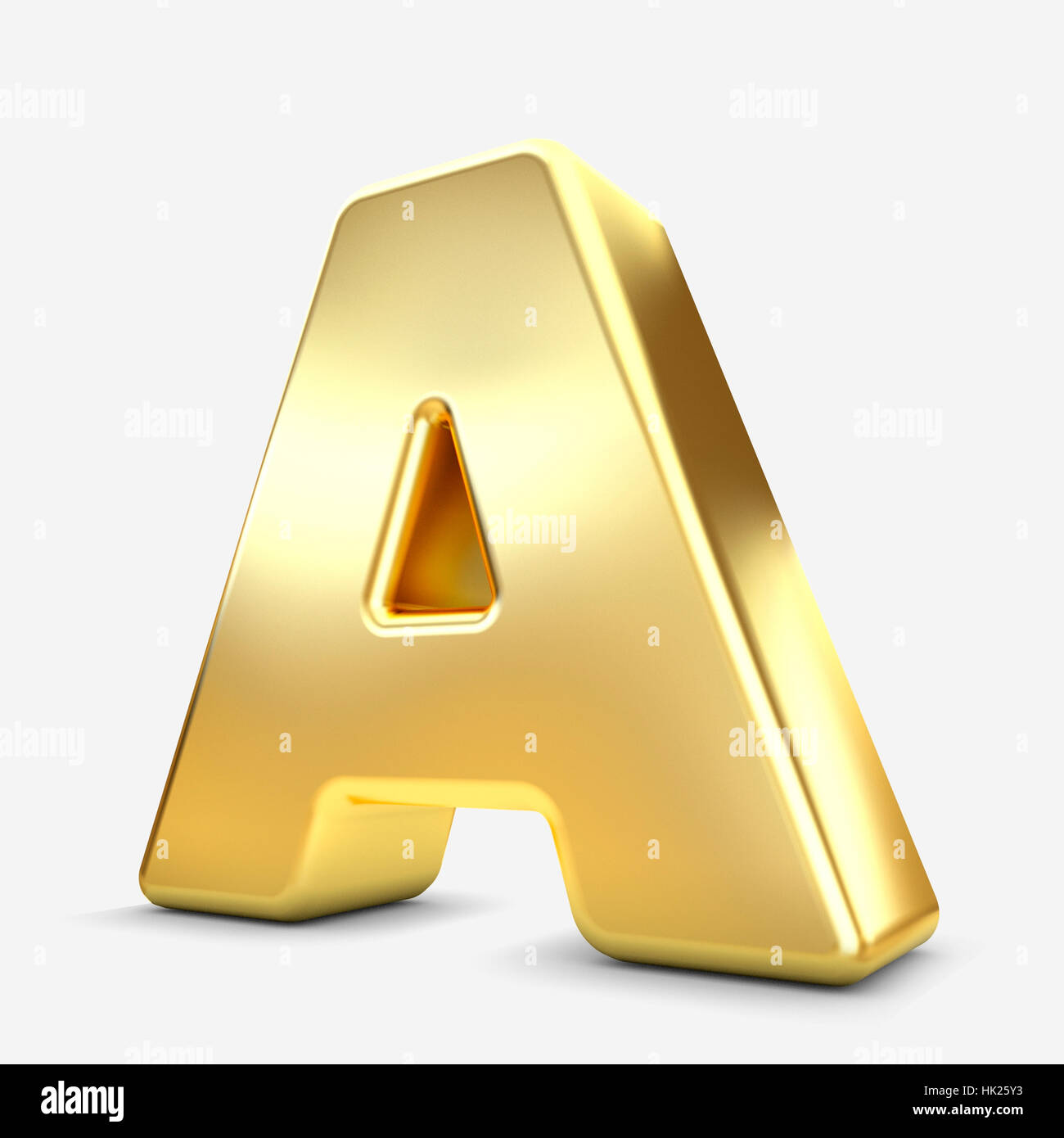 3d blue metal letter A isolated white background Stock Photo - Alamy